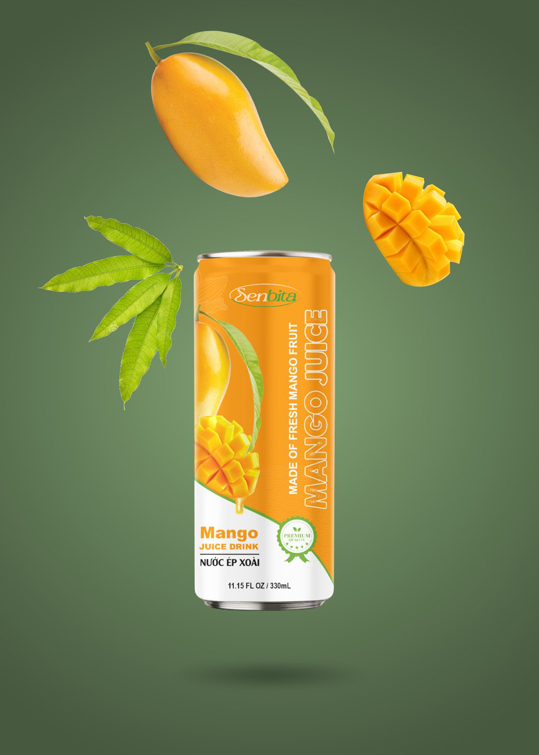 SENBITA MANGO JUICE DRINK 500Ml TIN CAN - Sen Beverage