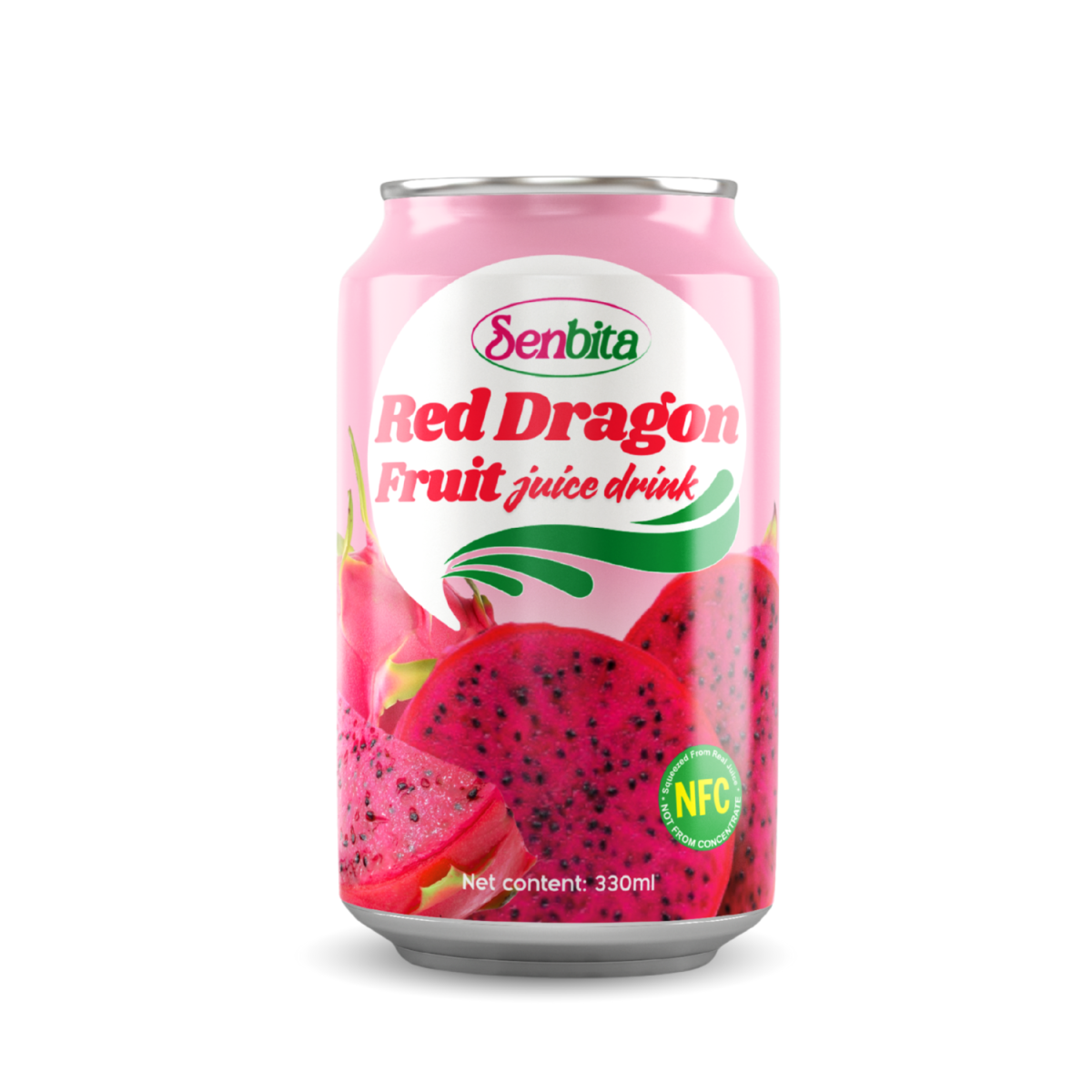 SENBITA Red Dragon Fruit Juice Drink – Short Can 330ml - Sen Beverage